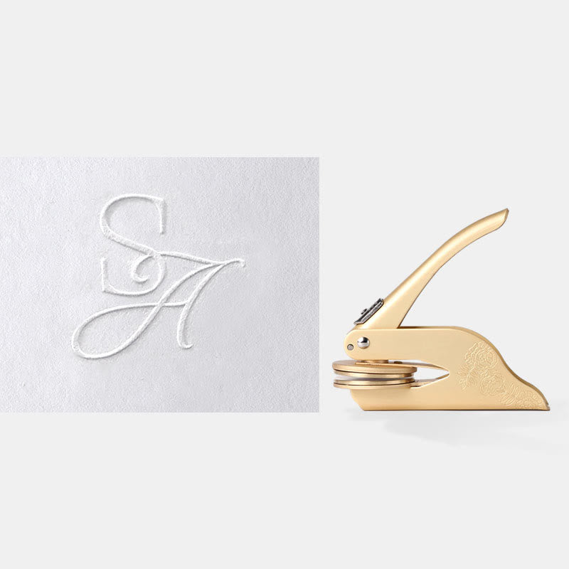 Personalized Monogram Embosser With Initial Letter For Book Lovers ...