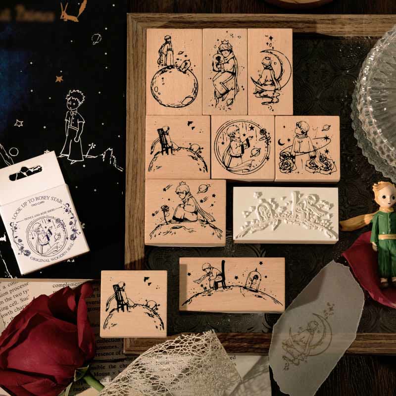 8 Styles Characters Wooden Rubber Stamps For Card Making – Evoosense